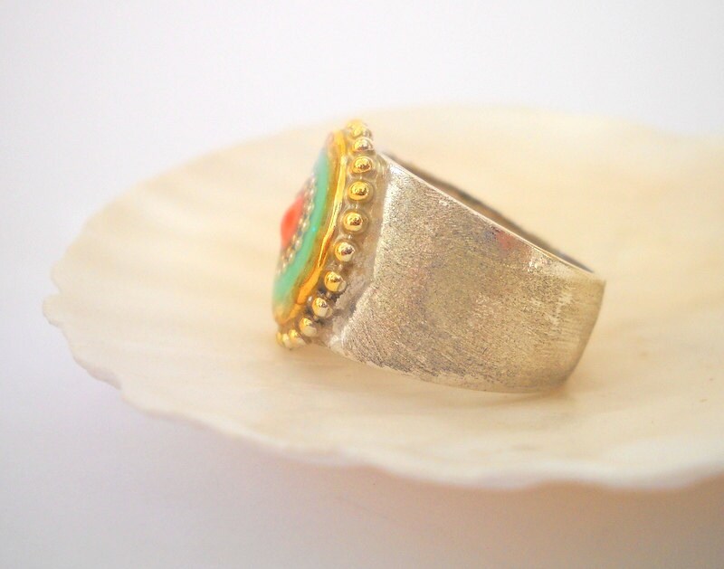 Ring for Women Hippie Ring Unique Ring Bohemian Ring Mint | Etsy