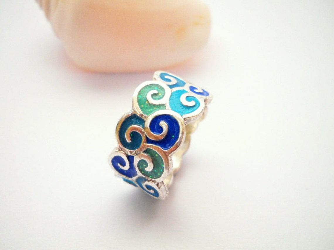 Spirals Ring Wave Ring Boho Ring Bohemian Ring Mens Ring - Etsy