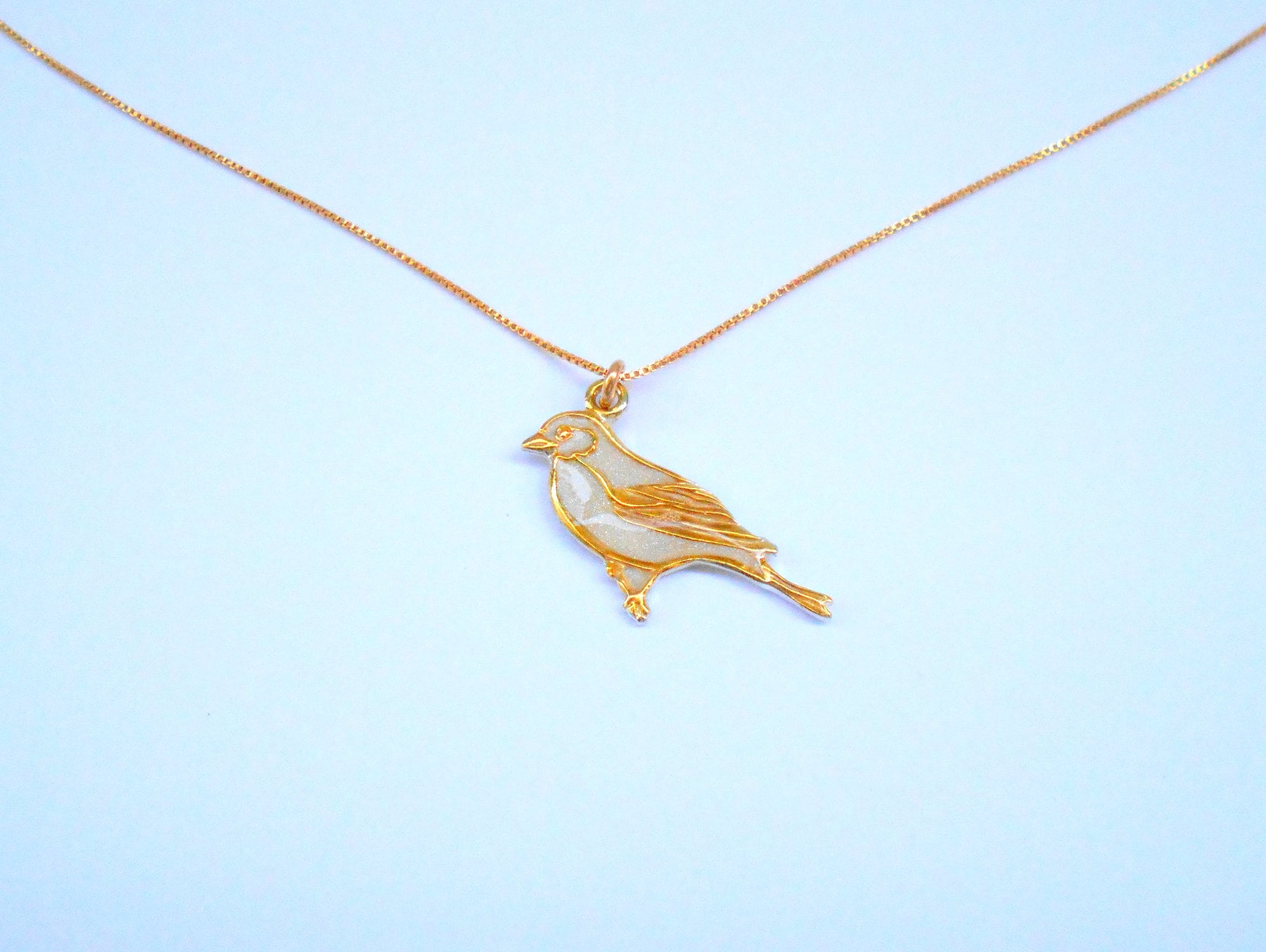 Gold Bird Necklace Gold Filled Necklace Unique Gold Pendant | Etsy