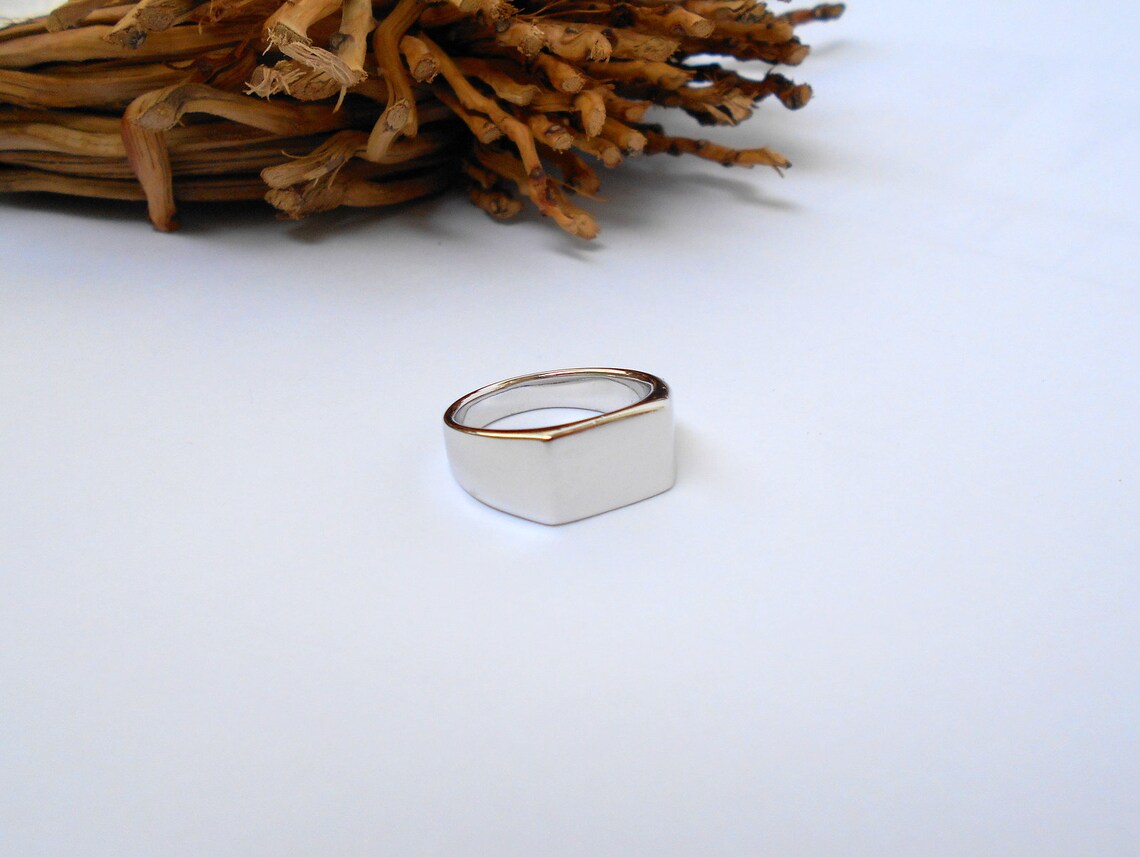 Signet Ring Silver Signet Ring Women Signet Ring Men Signet | Etsy