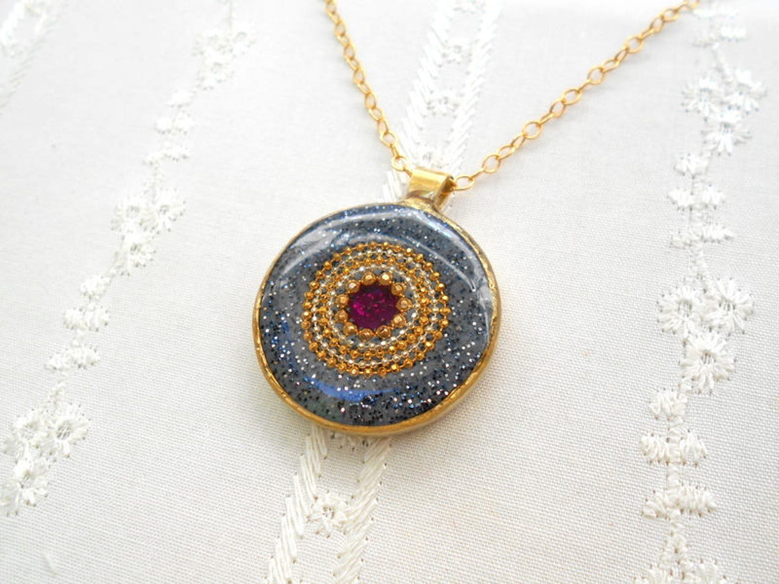 Unique Gold Necklace Unique Pendant Necklace Boho Necklace - Etsy