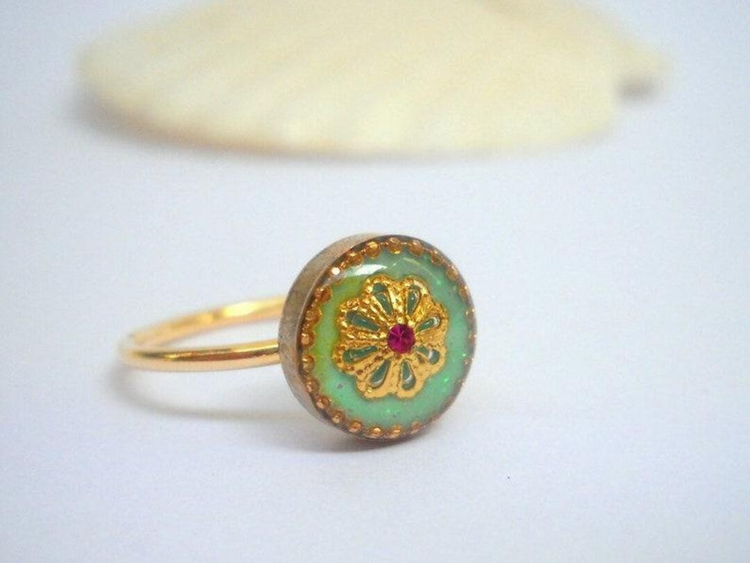 Gold Birth Flower Ring, Birth Month Flower Ring for Women, Great ...