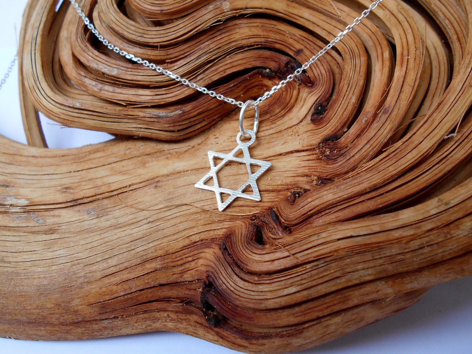 Silver Star of David Necklace, Star of David Pendant, Sterling Silver ...