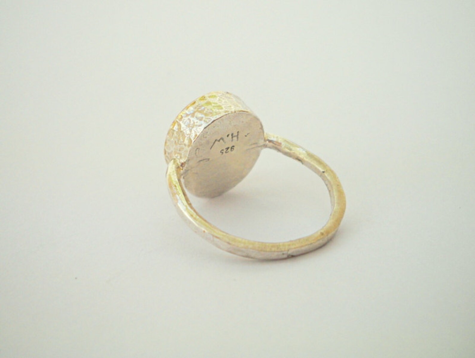 Boho Ring, Unique Silver Ring, Resin Ring, Flower Ring, Modern Ring ...