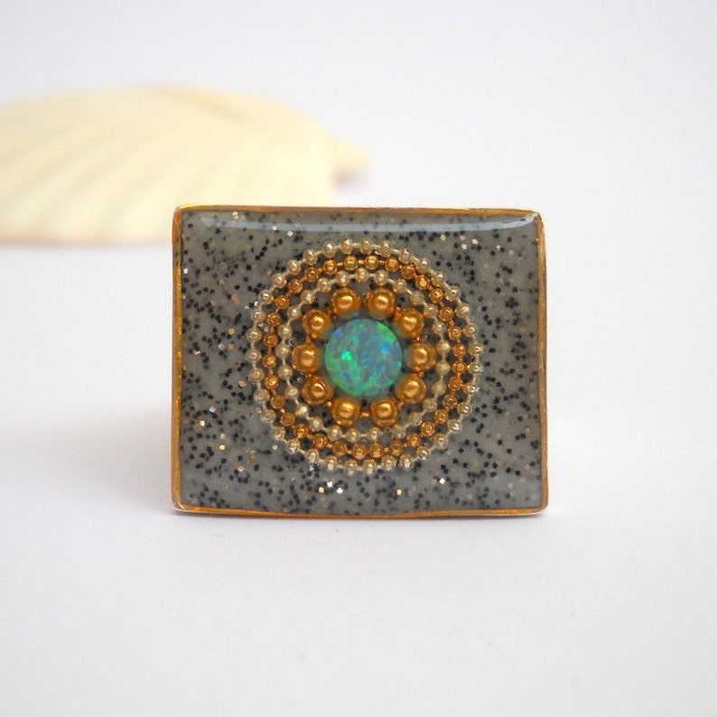 Statement Ring Boho Ring Geometric Ring Gold Silver Ring - Etsy UK