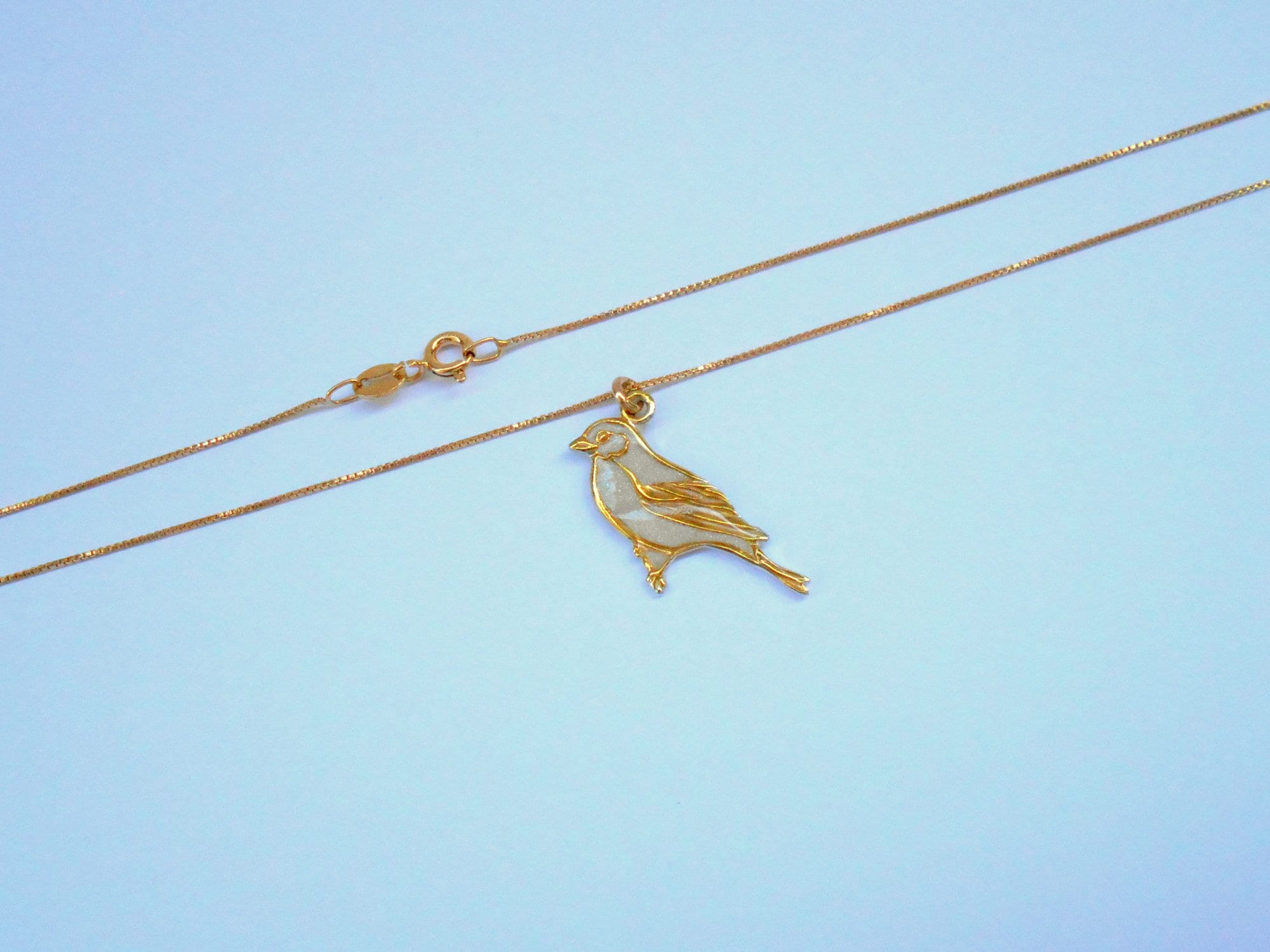 Gold Bird Necklace Gold Filled Necklace Unique Gold Pendant | Etsy