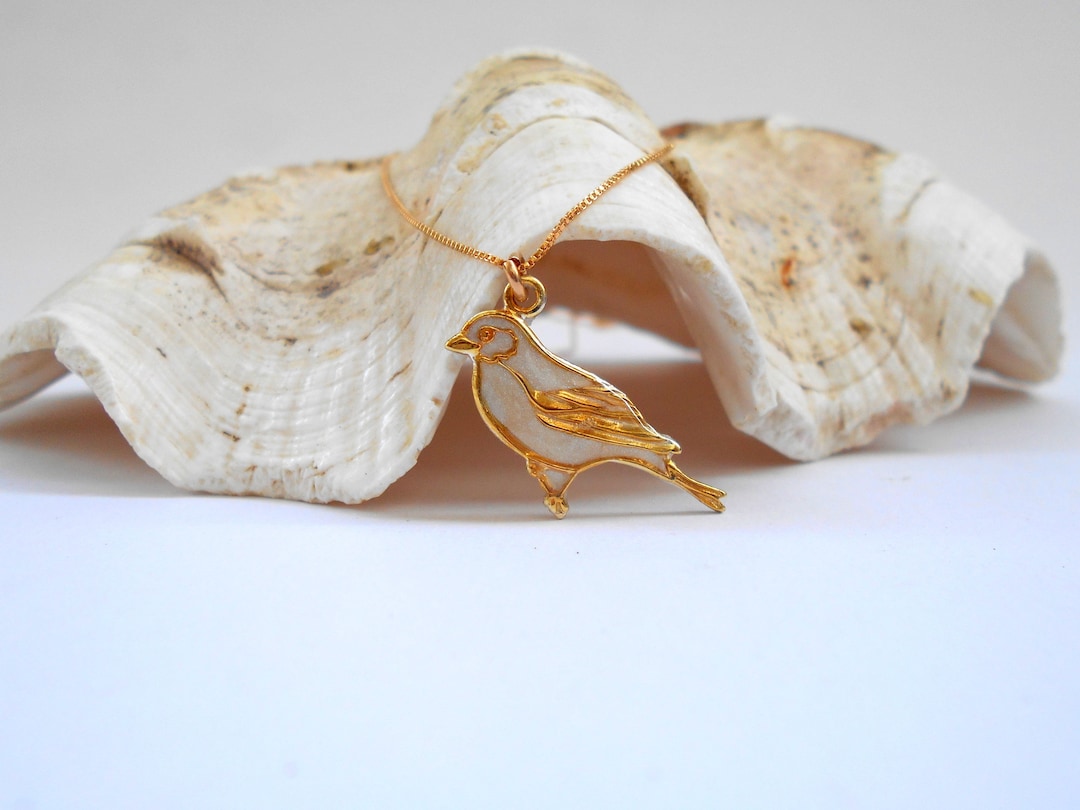 Gold Bird Necklace, Gold Filled Necklace, Unique Gold Pendant Nacklace ...