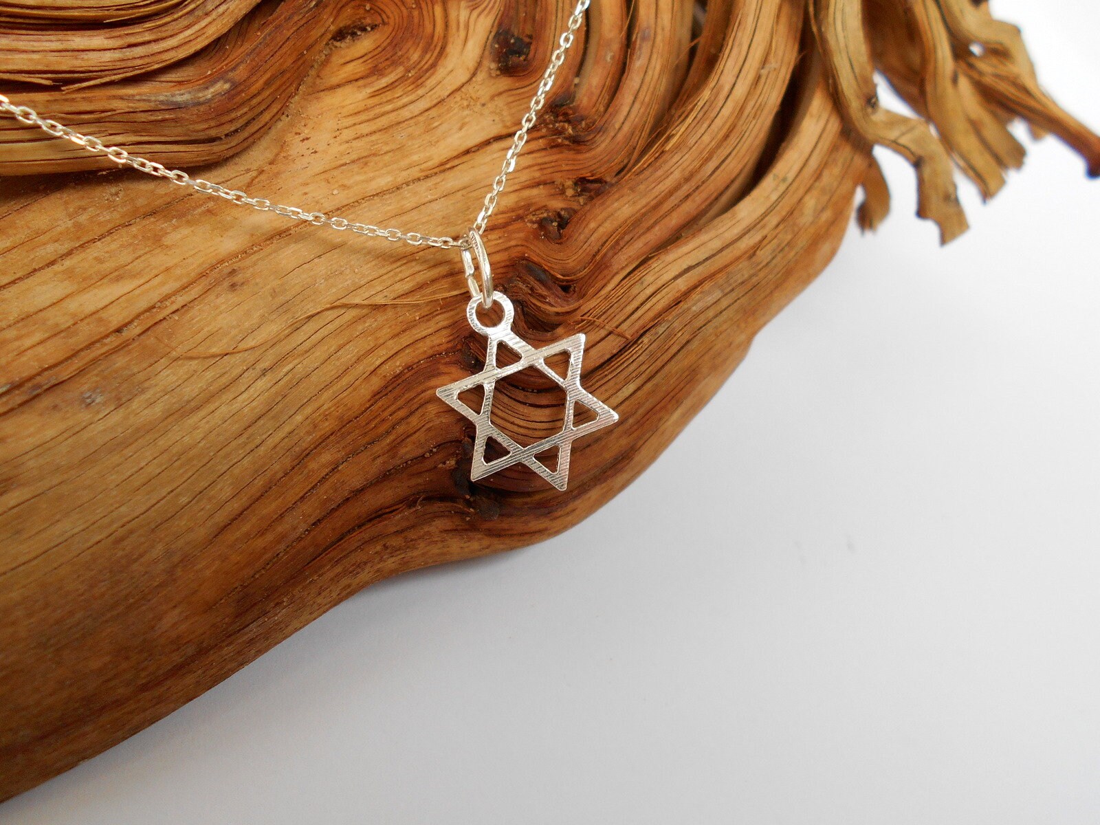 Silver Star of David Necklace Star of David Pendant Sterling | Etsy