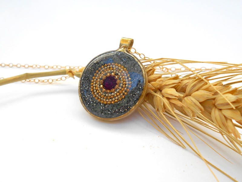 Unique Gold Necklace Unique Pendant Necklace Boho Necklace | Etsy