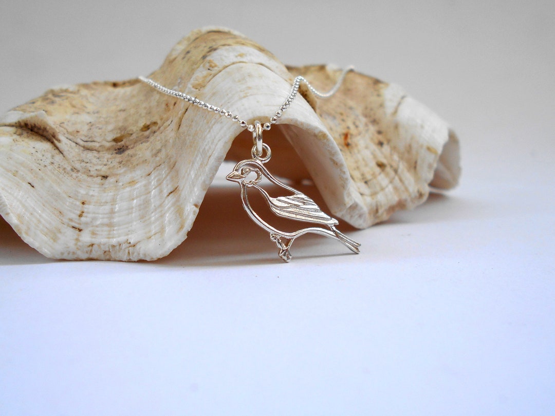 Silver Bird Necklace, Sterling Silver Necklace, Unique Silver Pendant ...