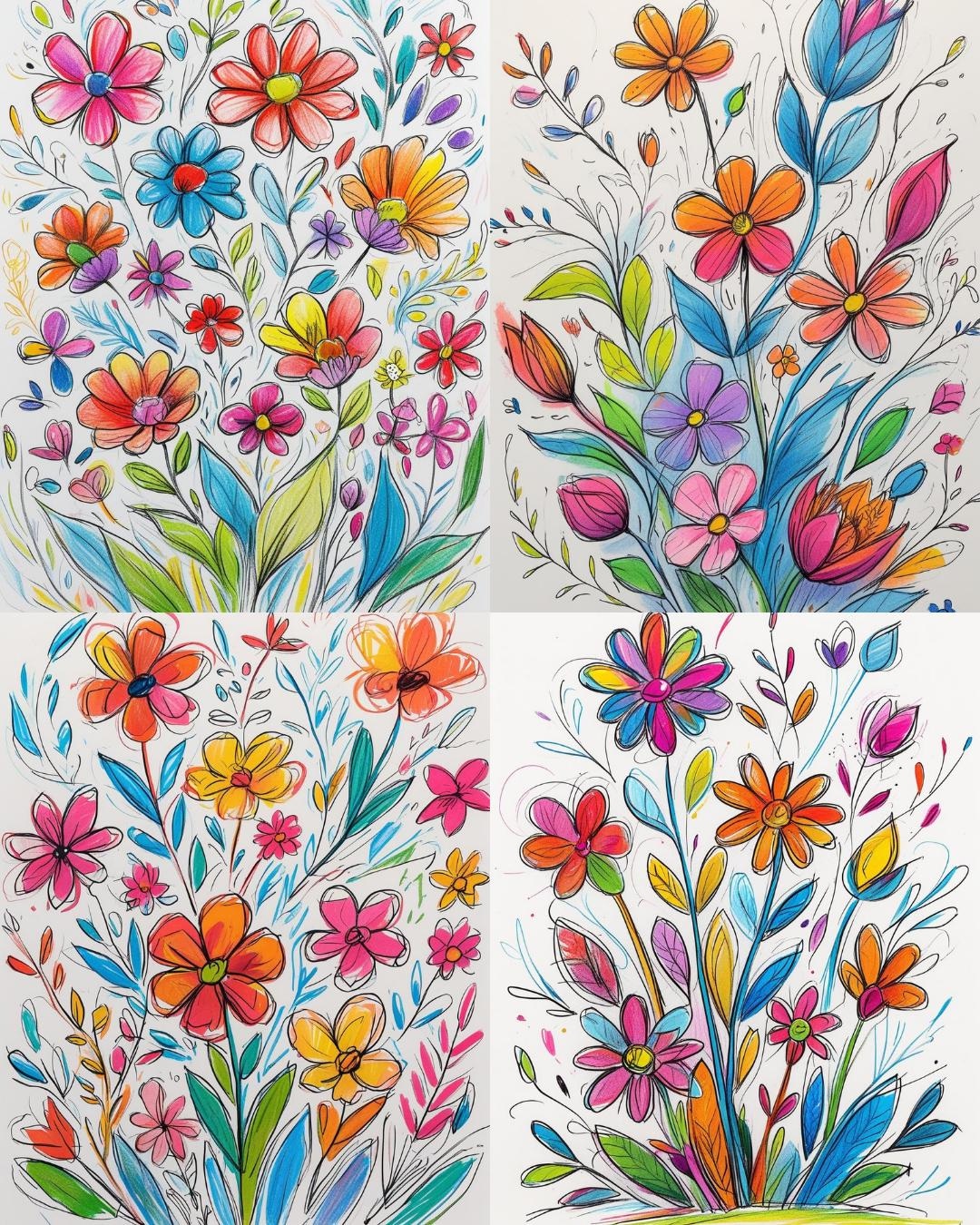 Whimsical Floral Doodles Are Playful, Artistic Representations of ...