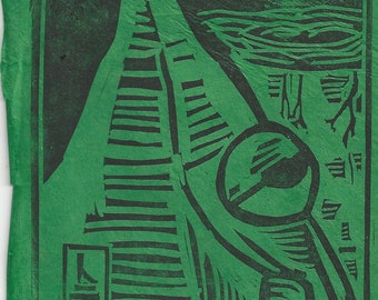 Pokémon Inspired Psyduck Linocut - Etsy