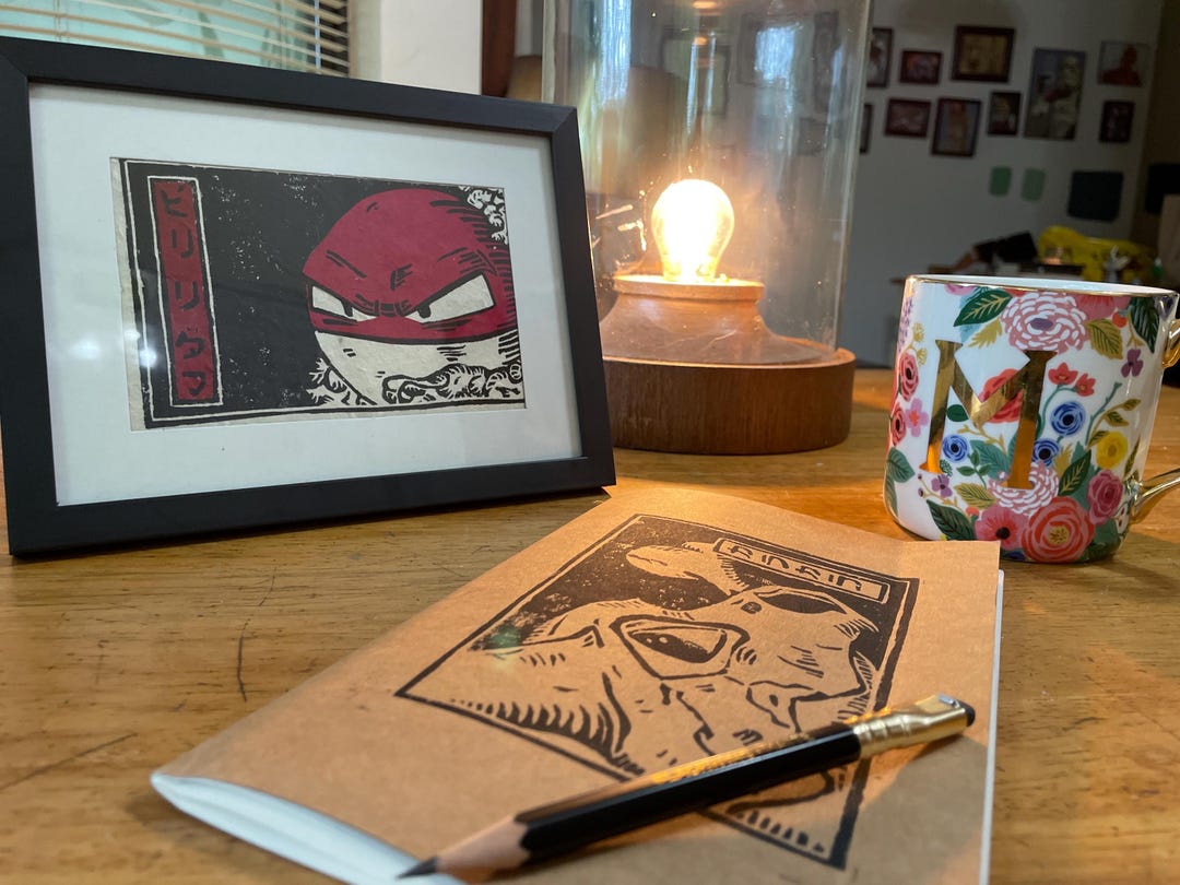 Pokémon Inspired Voltorb Japanese Linocut Printmaking Fanart Chine ...