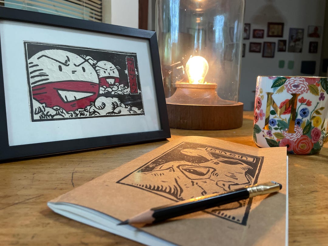 Pokémon Inspired Electrode Japanese Linocut Printmaking Fanartchine ...