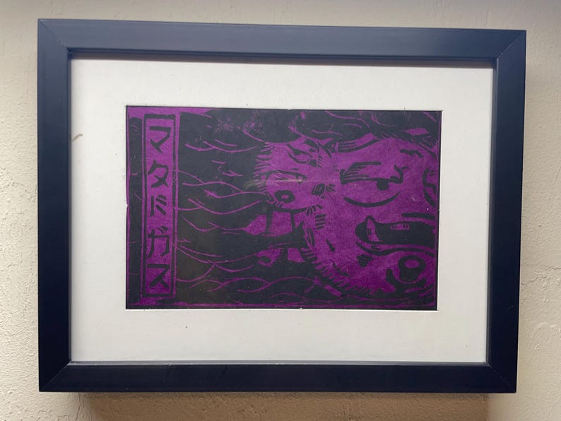 Pokémon Inspired Weezing Japanese Linocut Printmaking Fanart - Etsy