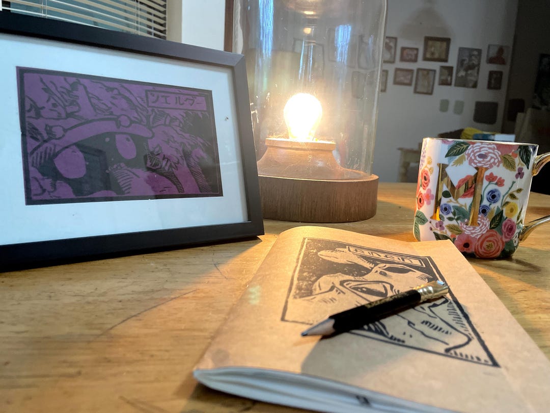 Pokémon Inspired Shellder Japanese Linocut Printmaking Fanart - Etsy