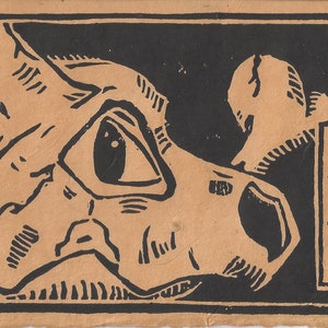 Pokémon Inspired Cubone Japanese Linocut Printmaking Fanart - Etsy