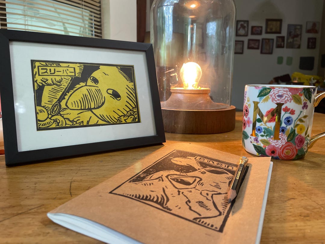 Pokémon Inspired Hypno Japanese Linocut Printmaking Fanart - Etsy