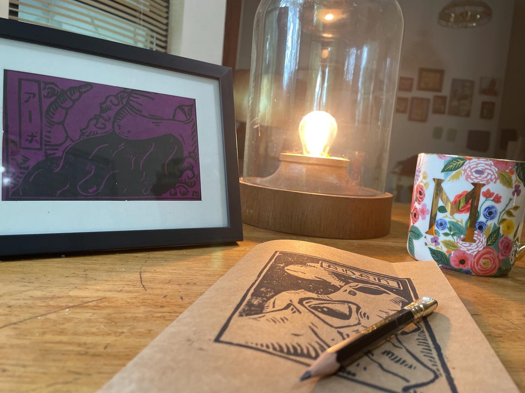 Pokémon Inspired Ekans Japanese Linocut Printmaking Fanart - Etsy