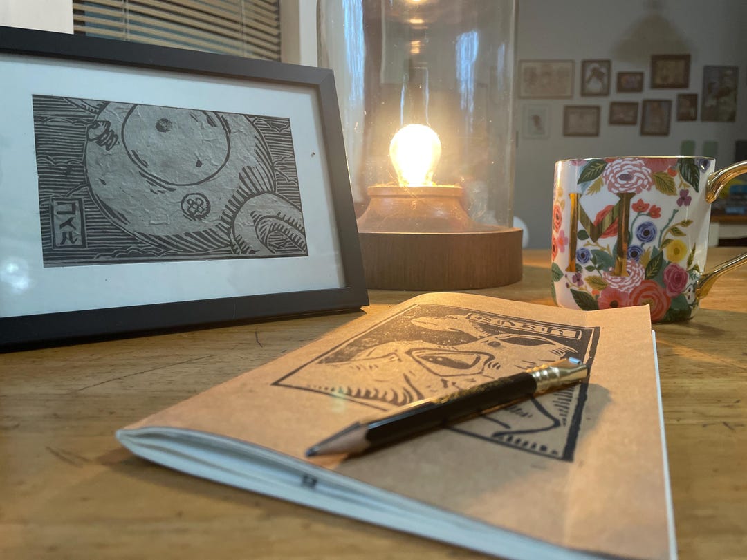 Pokémon Inspired Magnemite Japanese Linocut Printmaking Fanart - Etsy