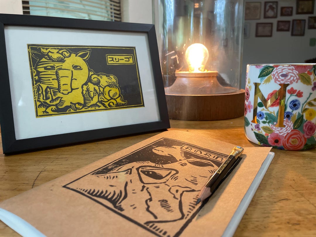Pokémon Inspired Drowzee Japanese Linocut Printmaking Fanart - Etsy