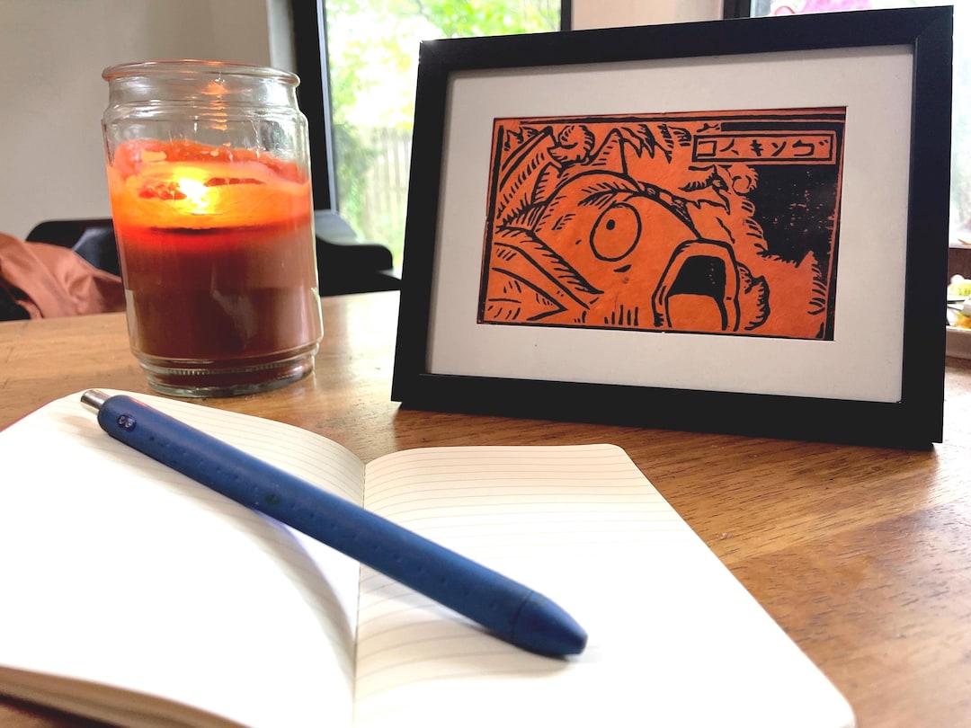 Pokémon Inspired Magikarp Japanese Linocut Printmaking Fanart - Etsy