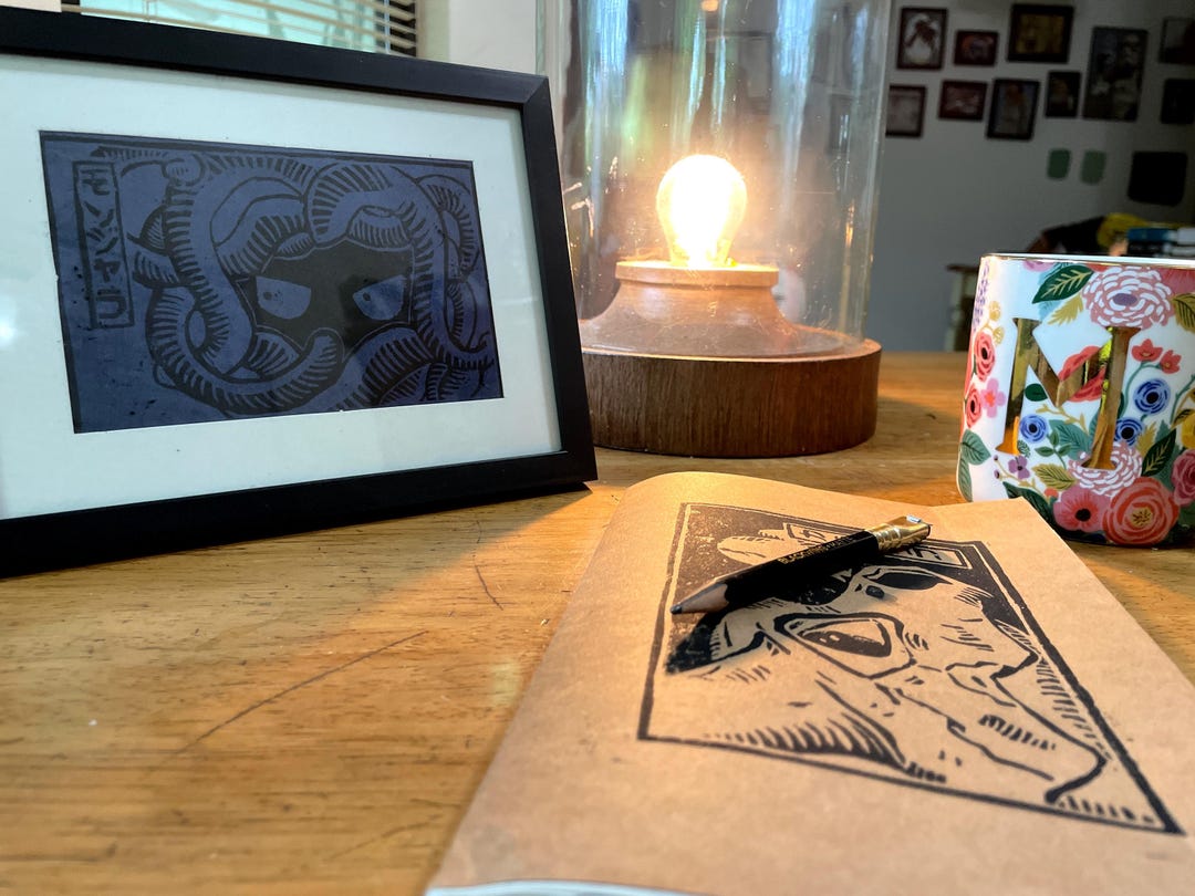 Pokémon Inspired Tangela Japanese Linocut Printmaking Fanart - Etsy