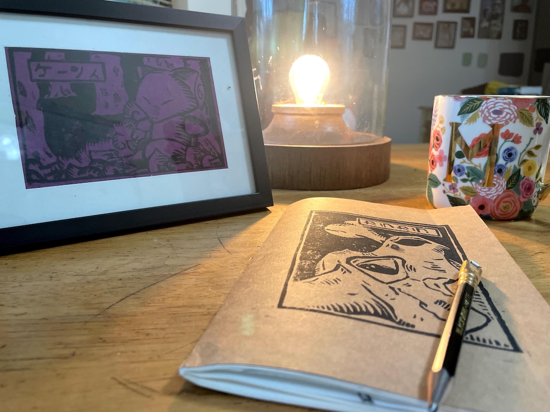 Pokémon Inspired Abra Japanese Linocut Printmaking Fanart - Etsy