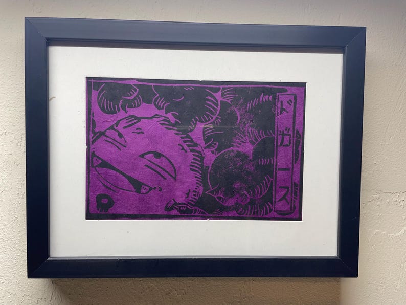 Pokémon Inspired Koffing Japanese Linocut Printmaking Fanart - Etsy
