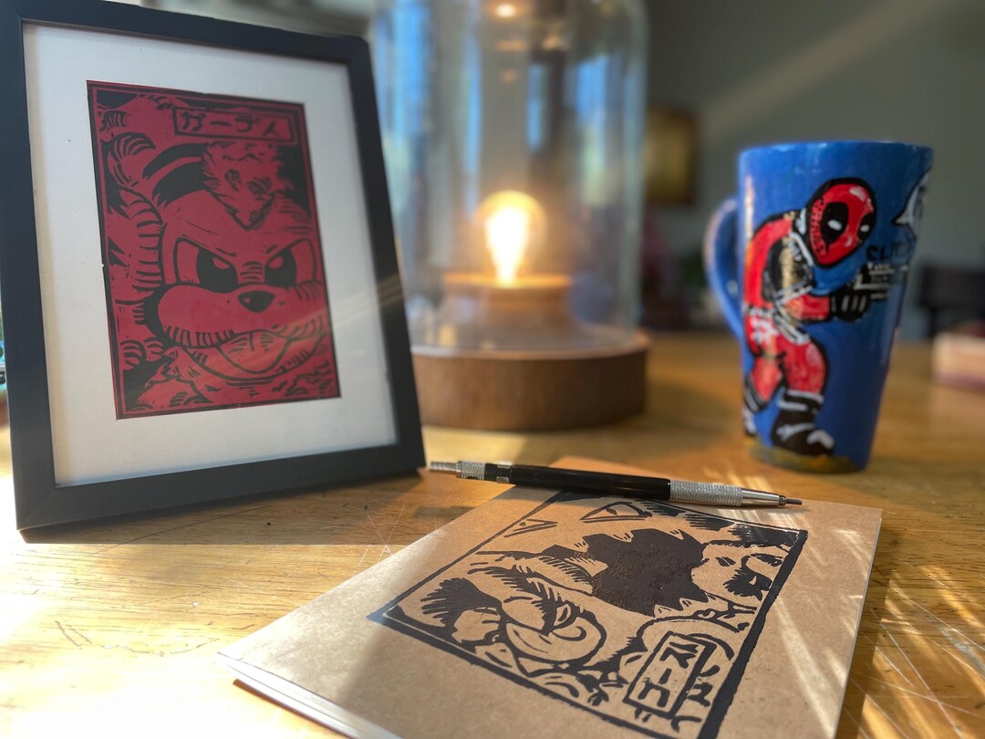 Pokémon Inspired Growlithe Japanese Linocut Printmaking Fanart - Etsy