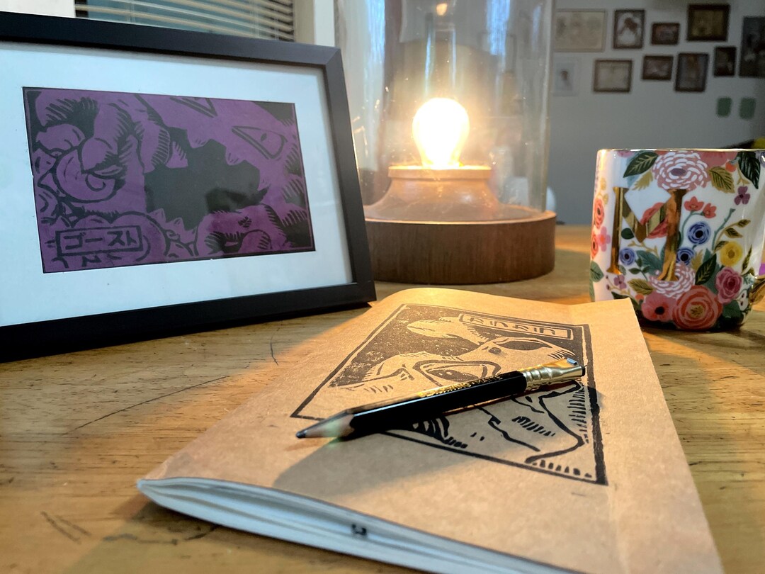 Pokémon Inspired Haunter Japanese Linocut Printmaking Fanart - Etsy