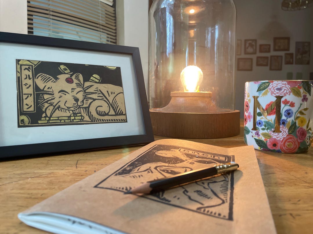 Pokémon Inspired Persian Japanese Linocut Printmaking Fanart Chine ...