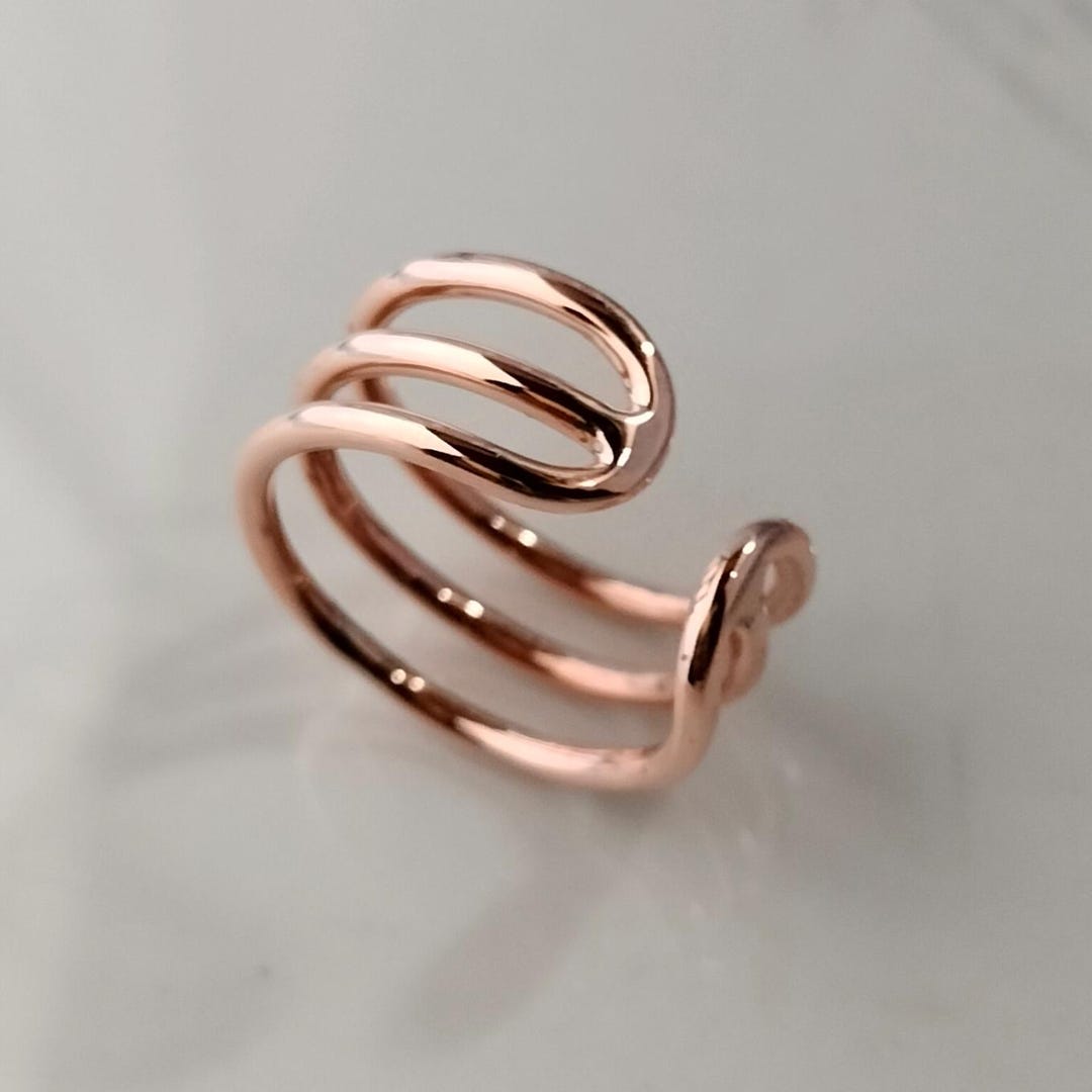 Adjustable Solid Copper Knuckle Ring – Minimalist Style - Etsy