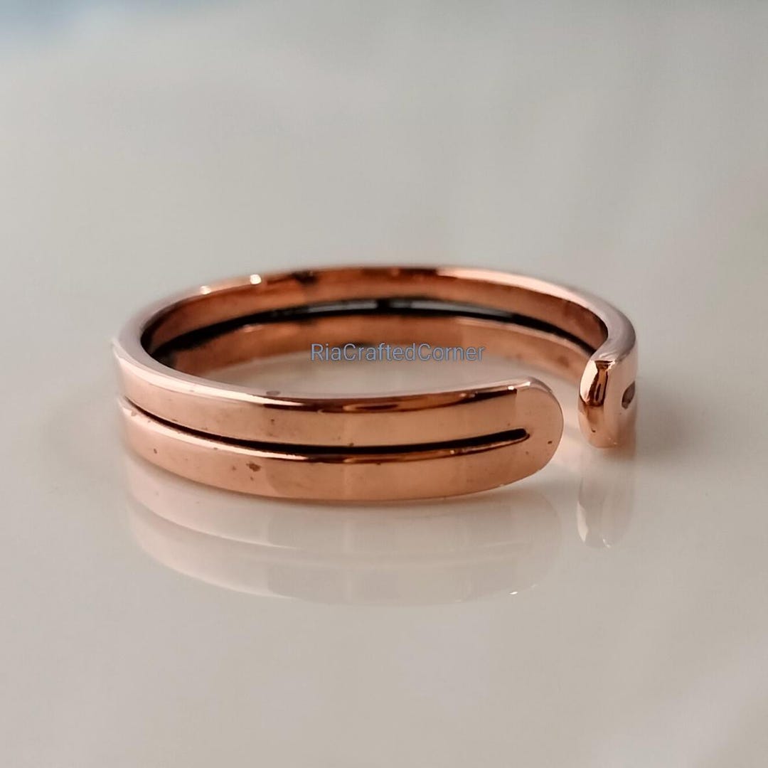 Solid Copper Toe Ring – Minimalist Stackable Midi Ring - Etsy