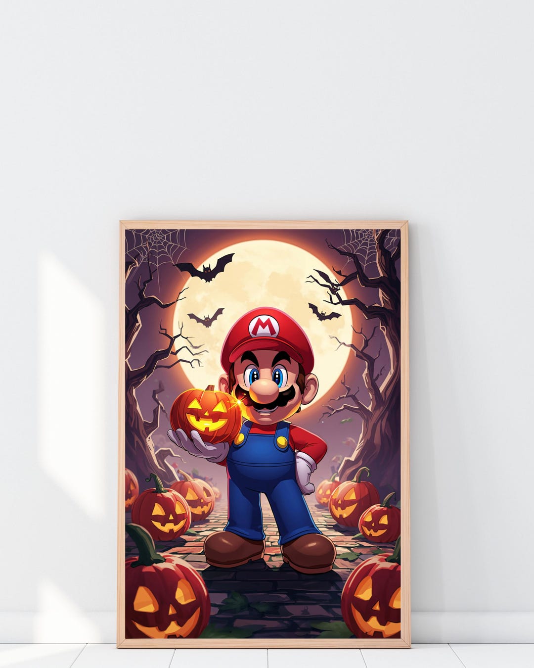 Spooky Mario Halloween Art: Nintendo Pumpkin Poster (digital Download ...