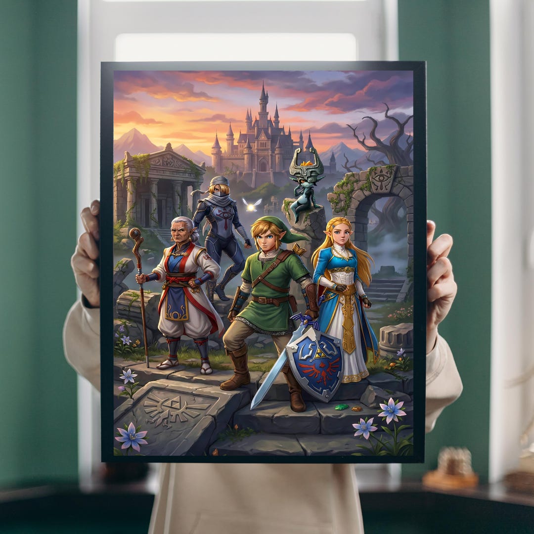 Legend of Zelda Poster - Printable Wall Art - Digital Download - Etsy UK