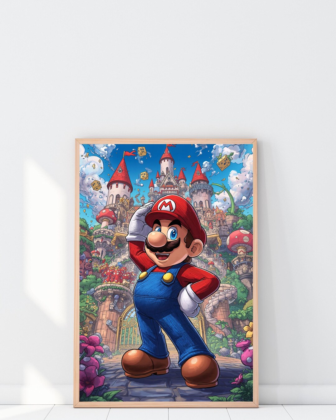 Mario - Art mural Super Mario - Poster de jeu vidéo, décoration de ...