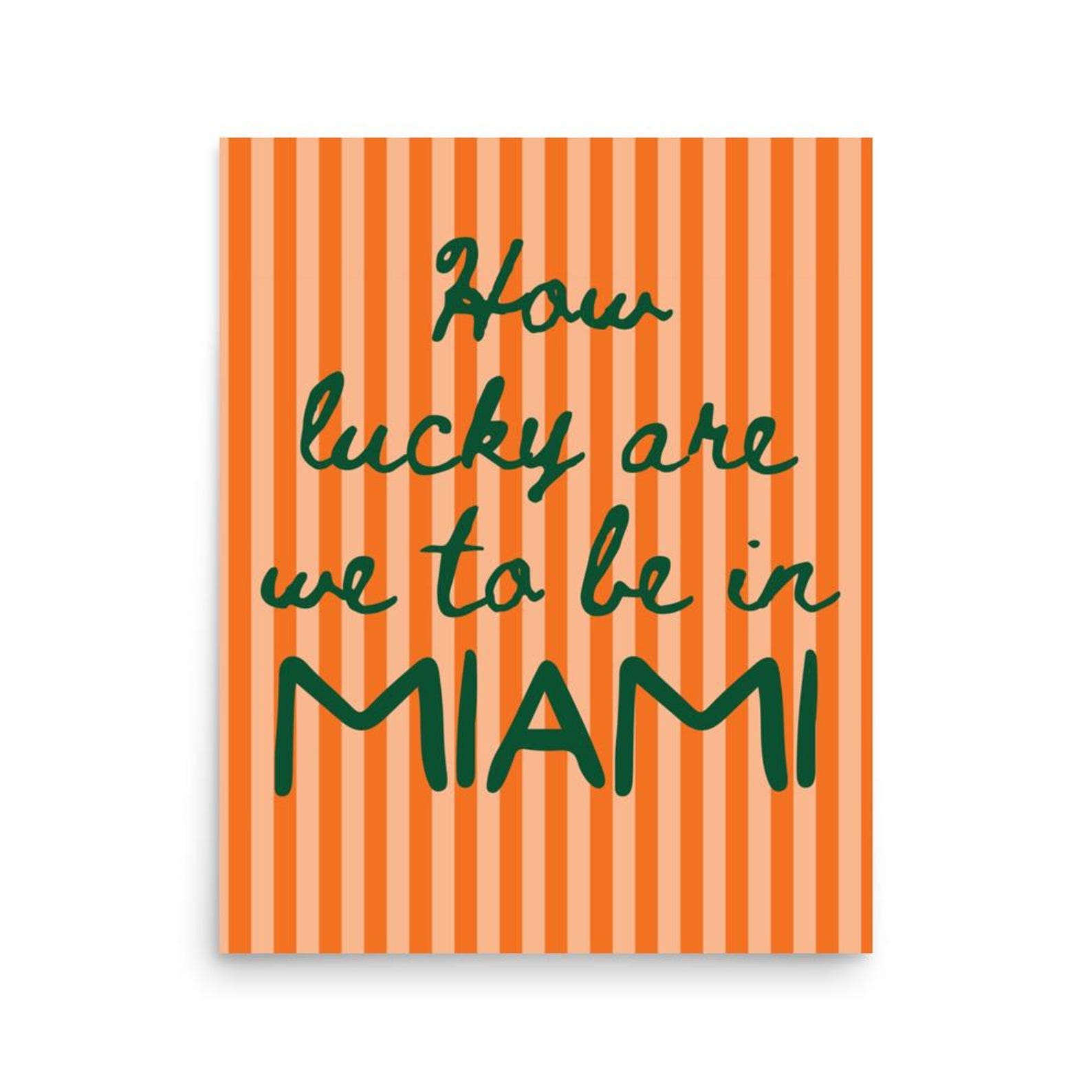 Umiami Poster | University of Miami Wall Art | 16x20 Physical Print ...