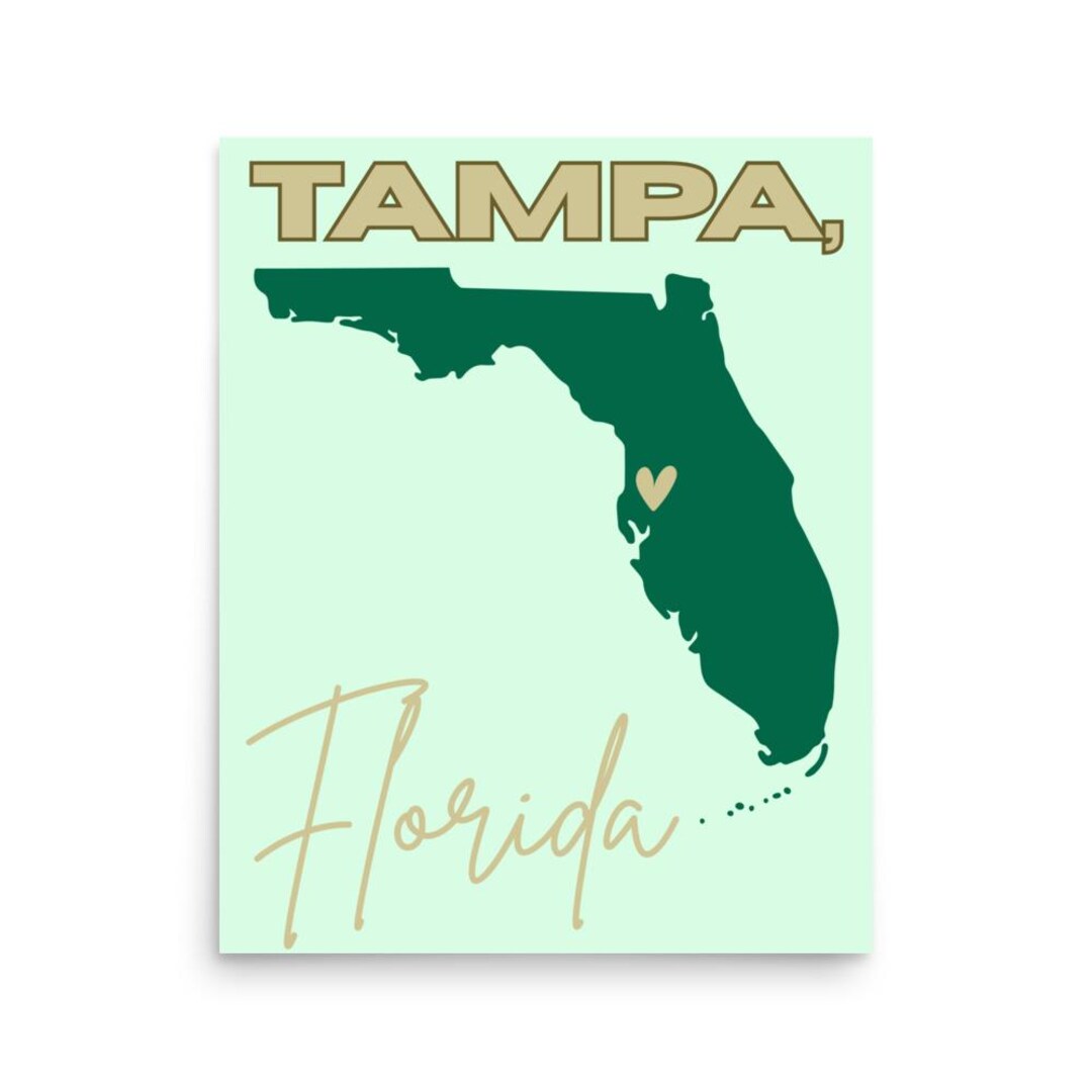 University of South Florida 16x20 Wall Print | USF Bulls College Poster ...