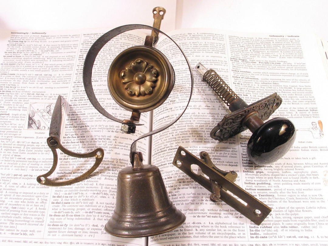 Victorian Bronze Servant Door Bell Set W Pull Knob & Pulley - Etsy