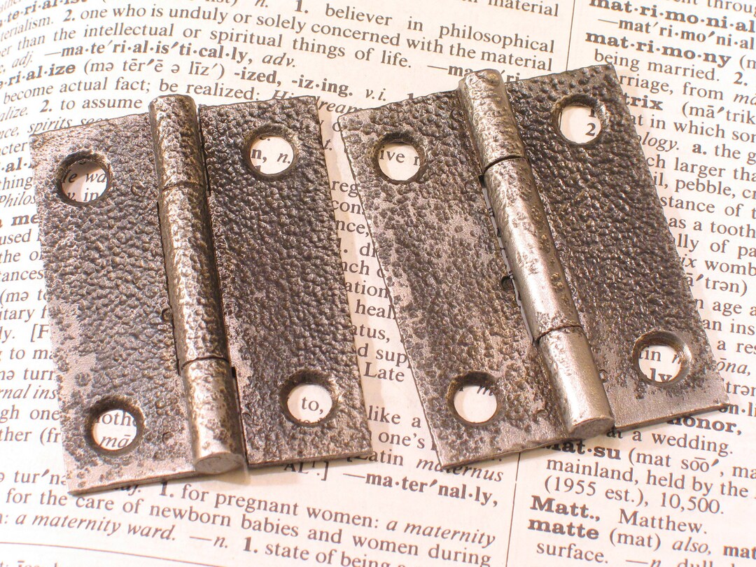 Pair SWEDEN Vintage Iron Shutter Door Hinges 1.5" X 2" - Cabinet ...