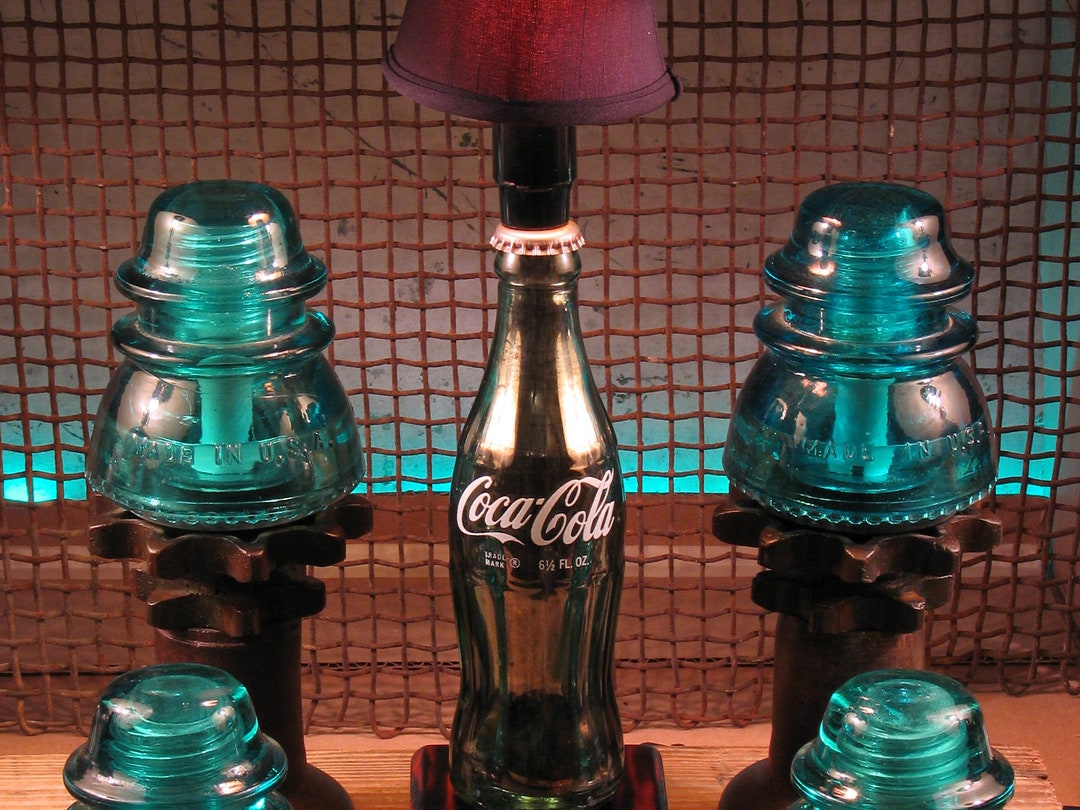 Bottle Lamp Trophy COCA COLA Silver Mirror Coke Soda Fountain Light W ...