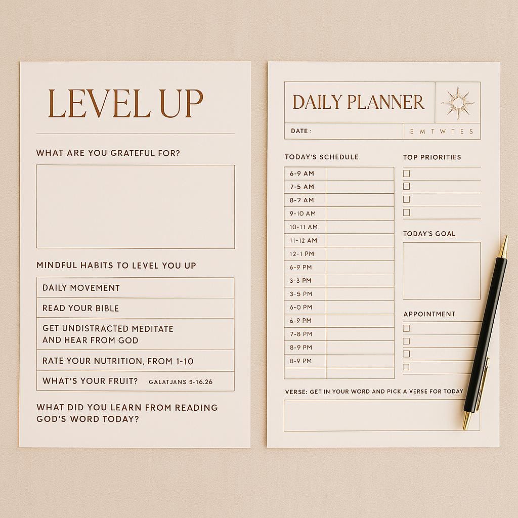 Faith-based Daily Planner Printable Christian Morning Routine Journal ...
