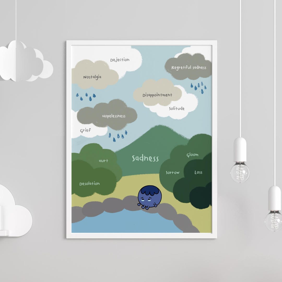 Sadness Feelings Poster for Kids • Emotionberry SEL Printable • Calm ...