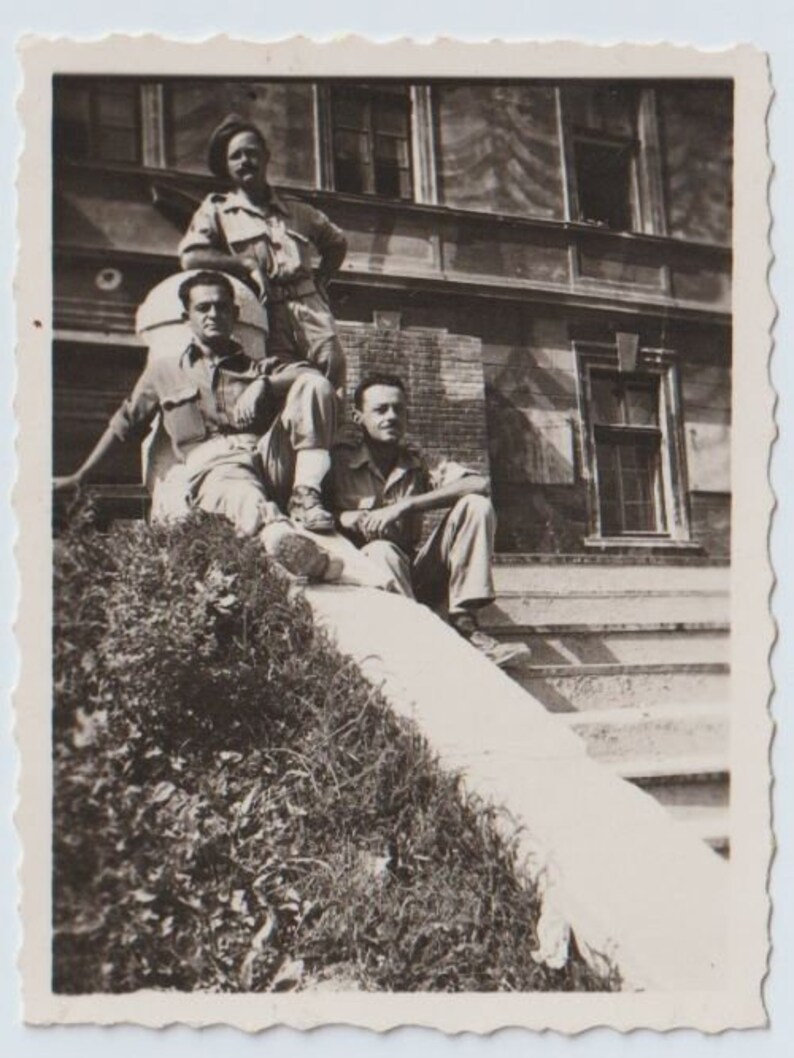 WWII JEWISH BRIGADE Soldiers in Tarvisio Italy Original Vintage Ridax ...