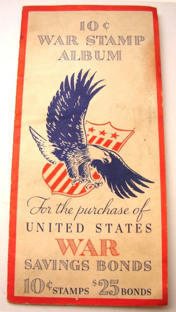 1942 WWII USA10 Cent Defense Stamp ALBUM for the Purchase of | Etsy