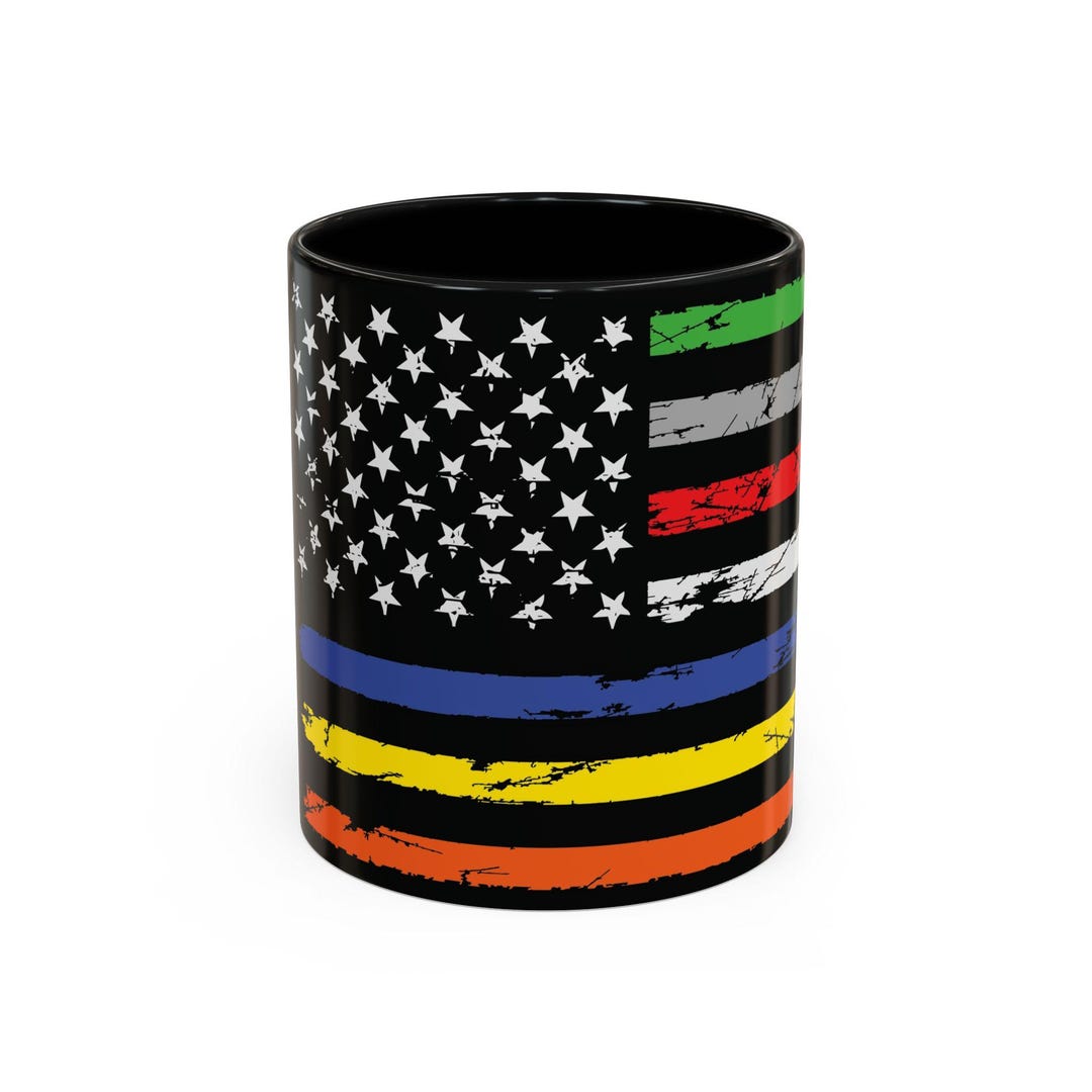 FA&FO Coffee Cup With Thin Line Flag - Etsy