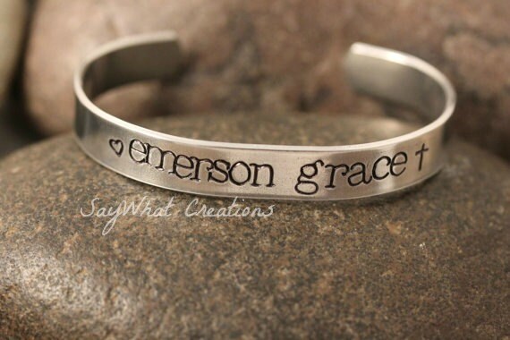 Custom Hand Stamped Cuff Bracelet Thick Aluminum Great for - Etsy