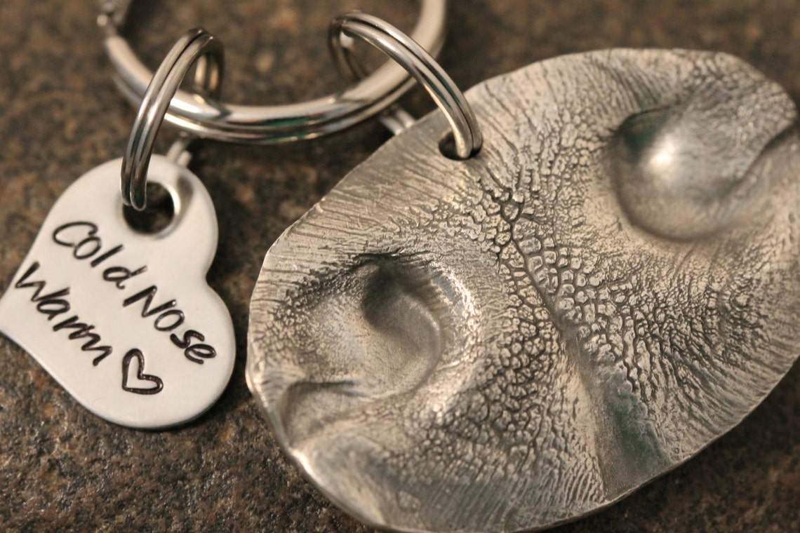 Dog Nose Impression Key Chain Your ACTUAL Dog's Nose in - Etsy Canada