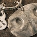Dog Nose Impression Key Chain Your ACTUAL Dog's Nose in Solid Silver ...